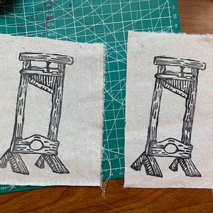 Guillotine Patch Linoprint - Etsy