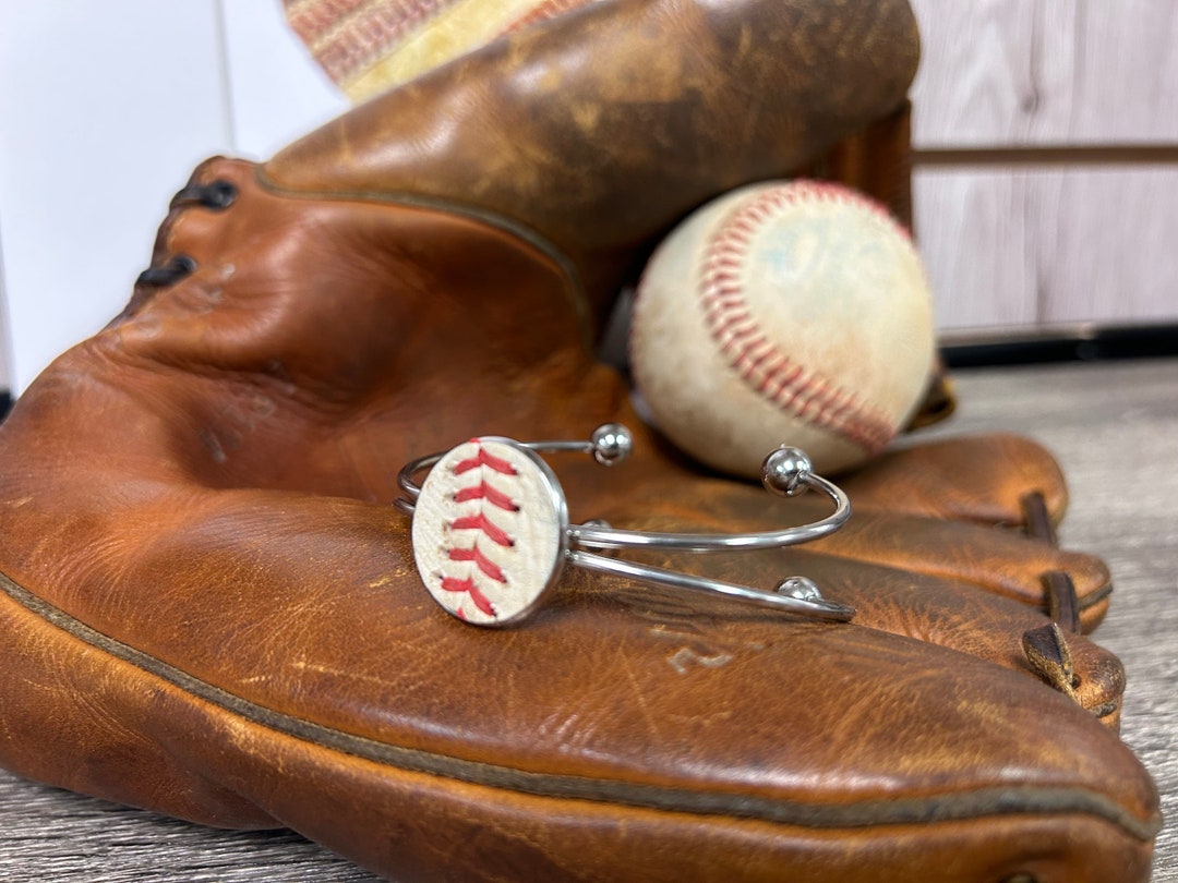 Baseball Seams Stitches Silver Bangle Bracelet - the Perfect Baseball ...