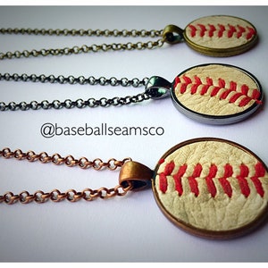 Baseball Seams Stitches Pendant Necklace | Graduation Birthday Baseball ...