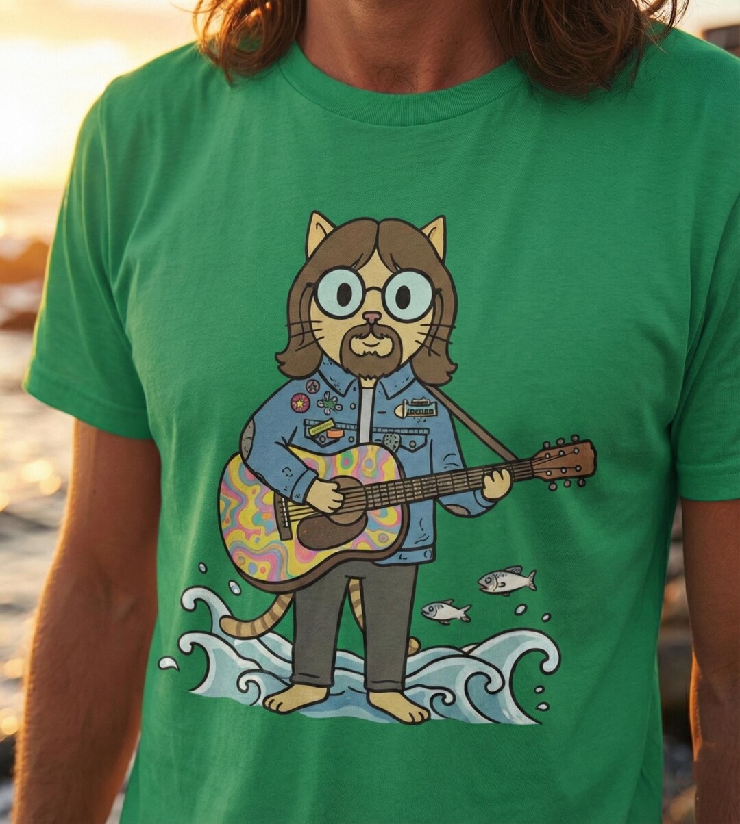 Camiseta Gato Hippie "john Lemmeow" | Parodia the Beatles & the ...