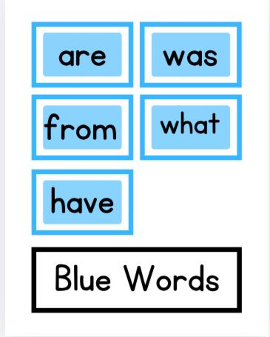 Color Coded Sight Word Cards Printable | Kindergarten Sight Words ...