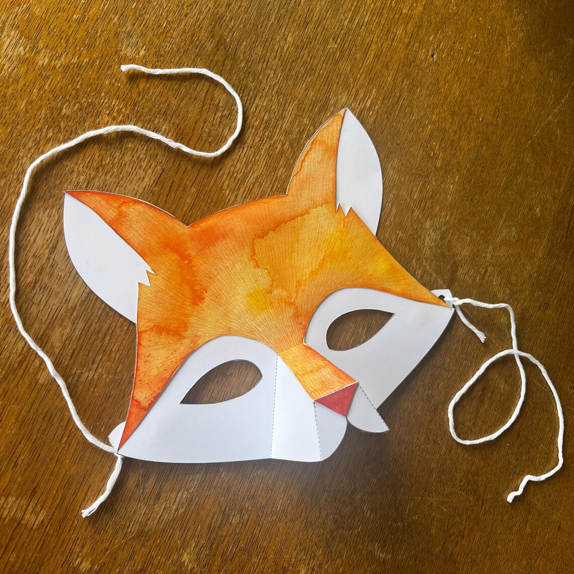 Printable Fox Mask PDF | DIY Paper Animal Mask, Kids Craft Template - Etsy