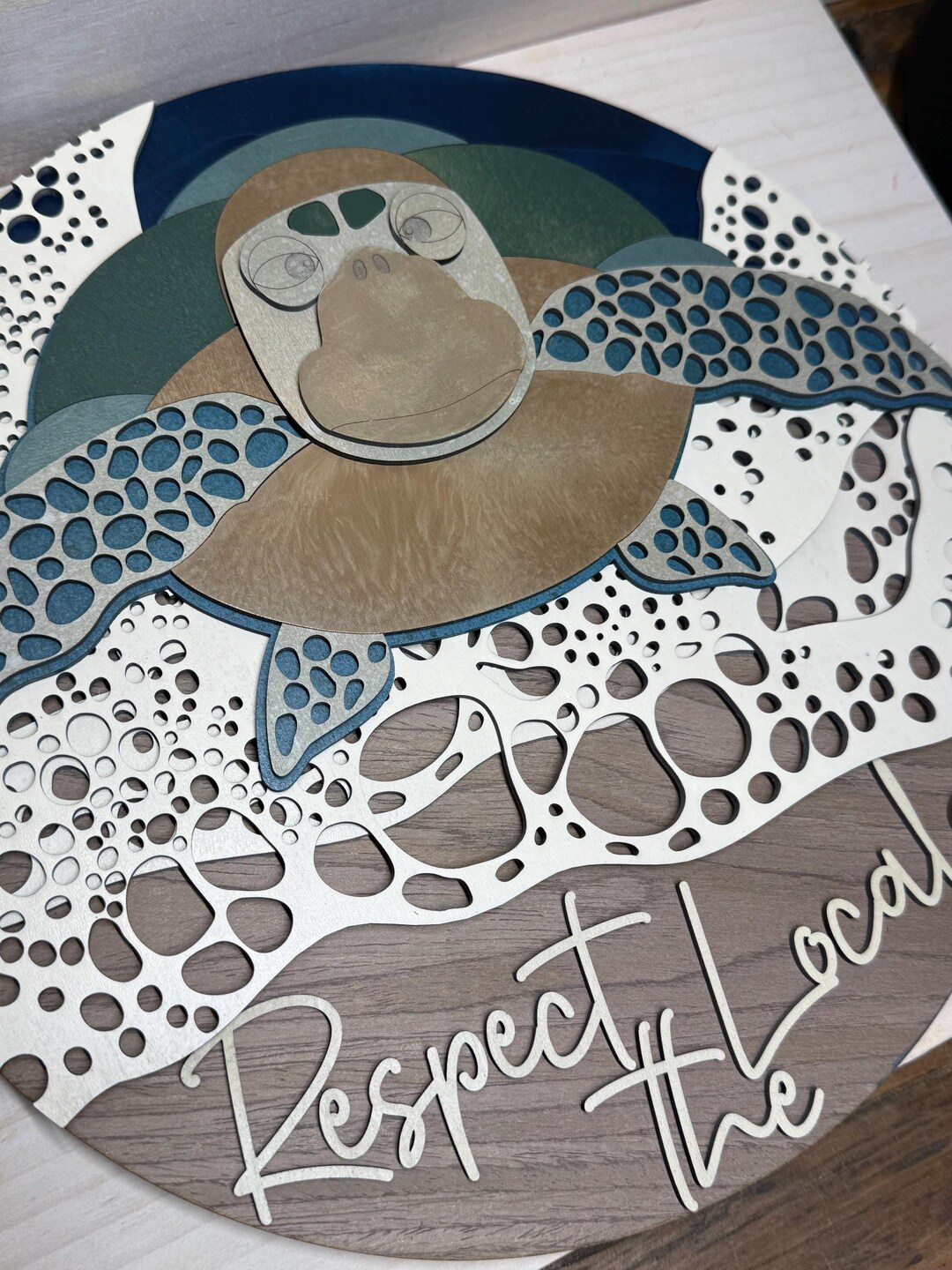 Respect the Sea Turtles Door Round - Etsy