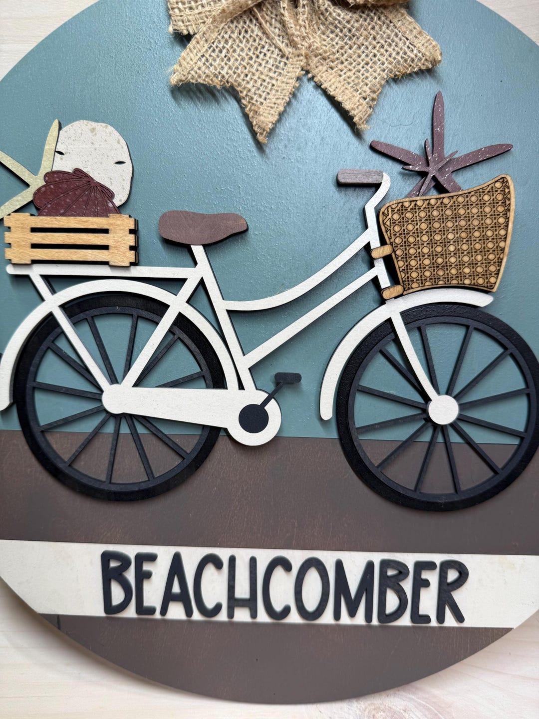 Beachcomber Bicycle Door Decor - Etsy