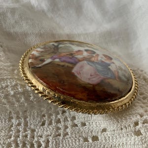 1970s 80s Ceramic Portrait Brooch - Etsy