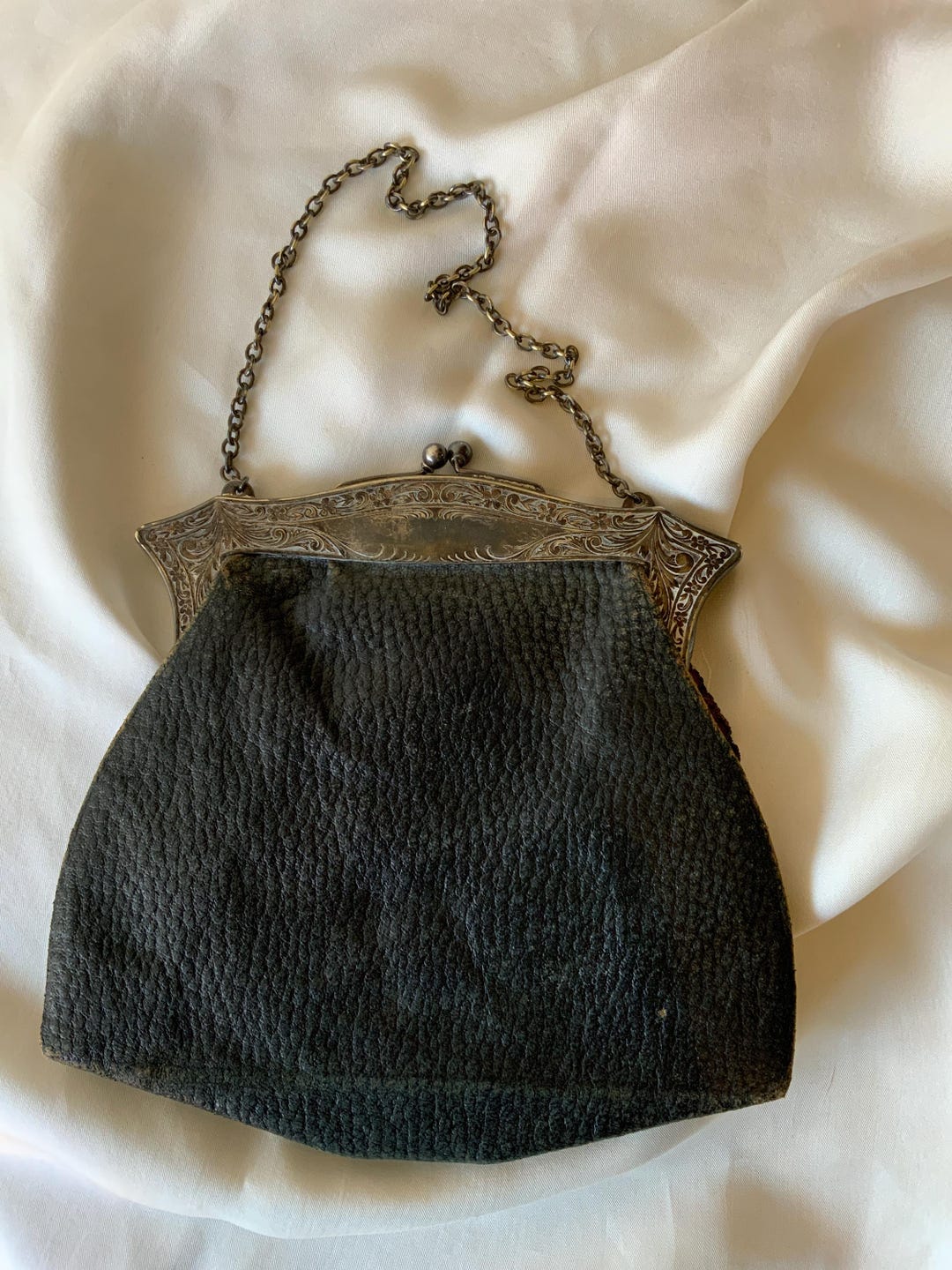 Antique Leather Handbag, 1920s, 1930s Art Deco Purse - Etsy