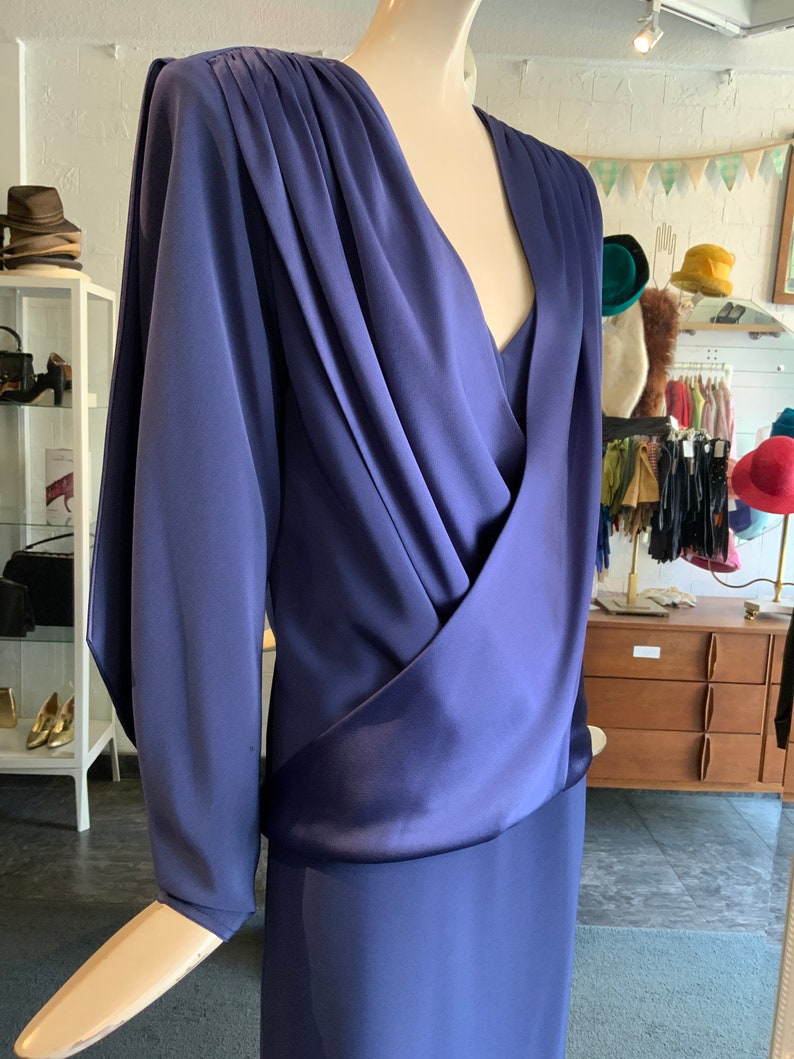 1980s Blue 2 Piece 80s Suit Power Suit Sz M-L - Etsy