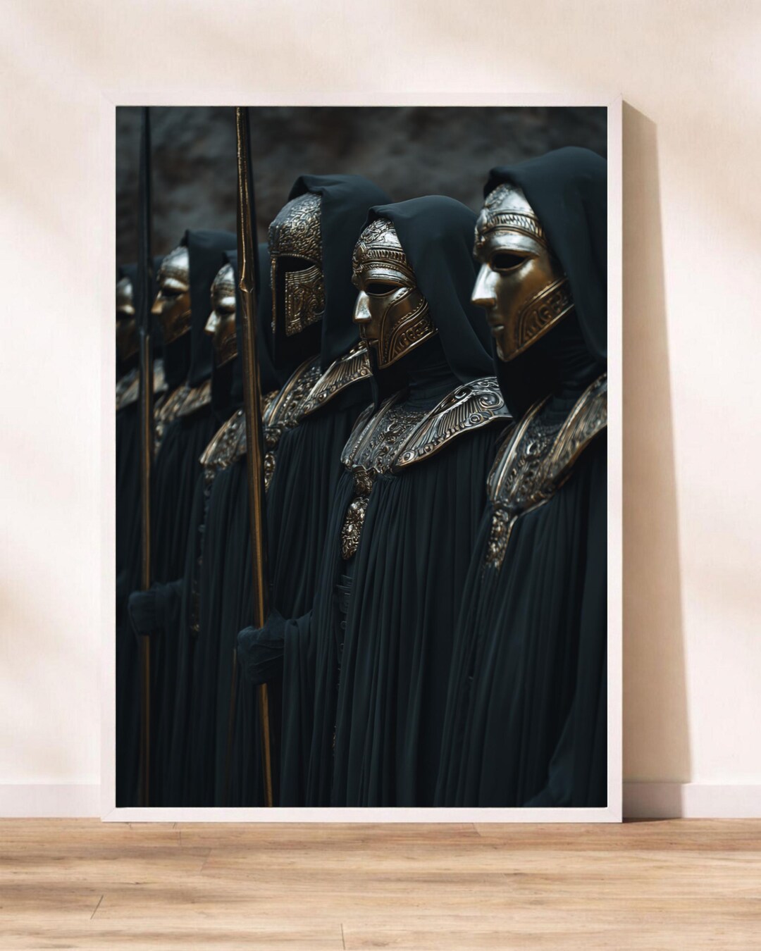 Persian Immortals Elite Warriors Poster, Ancient Golden Masked Army ...