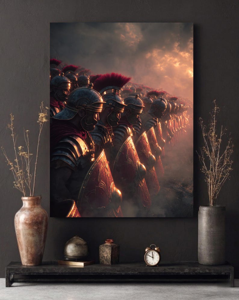 Roman Legion Battle Formation Gloss Print - Ancient Rome Shield Wall ...