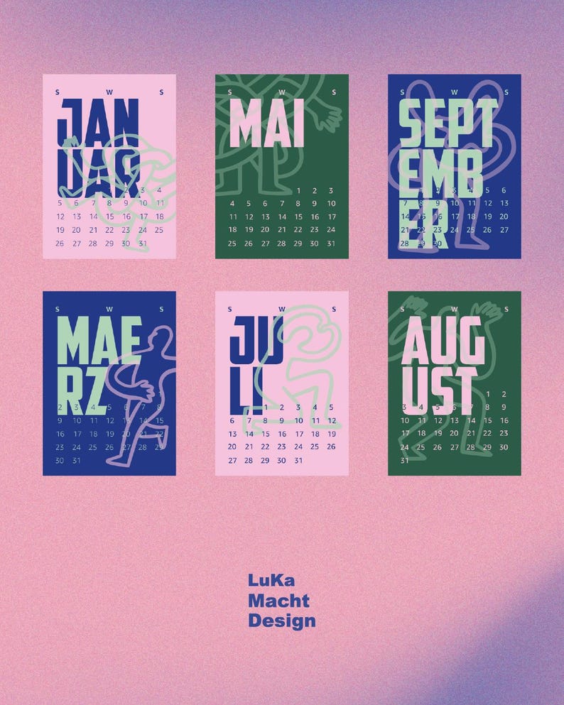 Design Calendar 2026 - Etsy