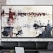Large Original Maroon and Navy Blue Wall Art, Red and Blue Abstract Art ...