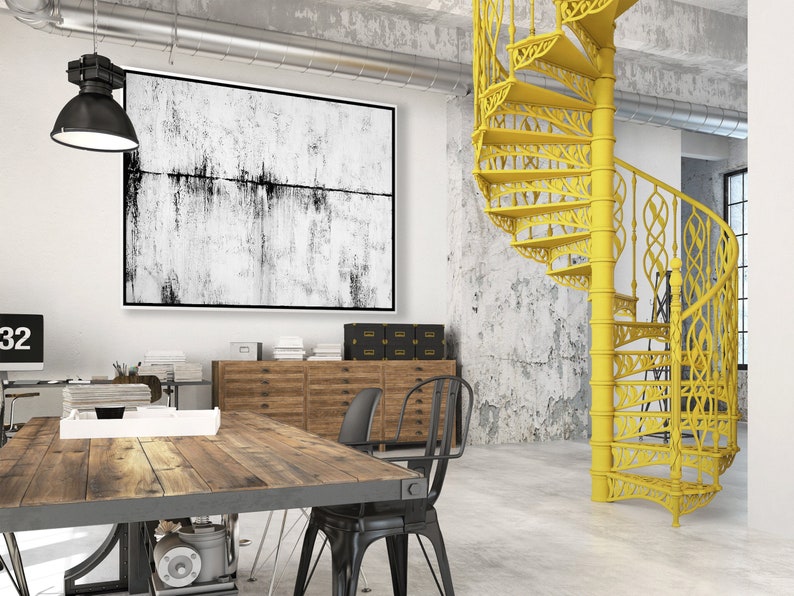 Extra Large Black and White Plaster Wall Art Spackle Wall - Etsy