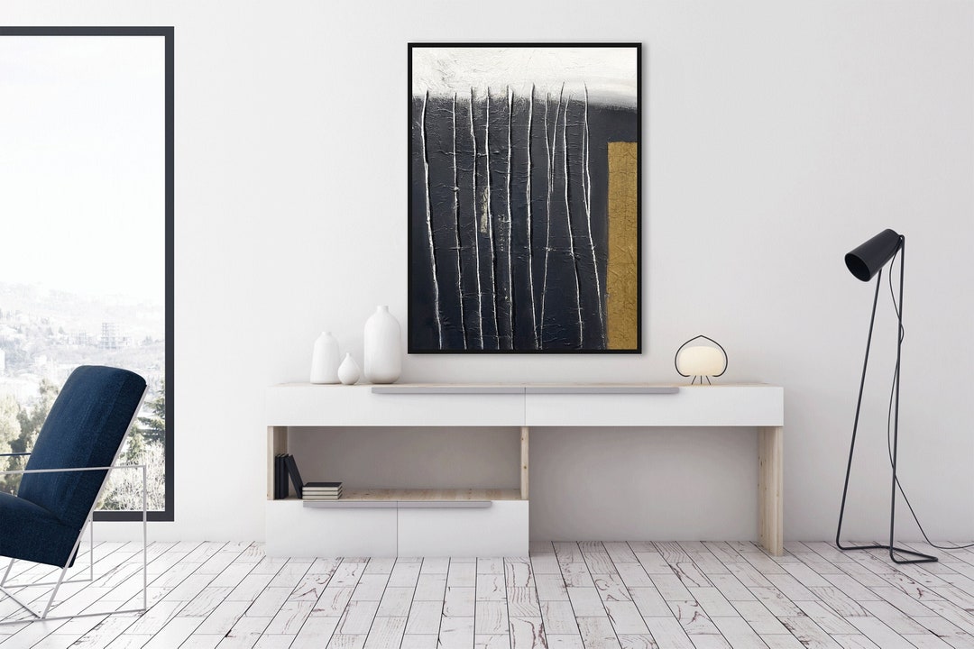 Large Minimalist Wall Art, Original Abstract Art, Masculine Wall Art ...
