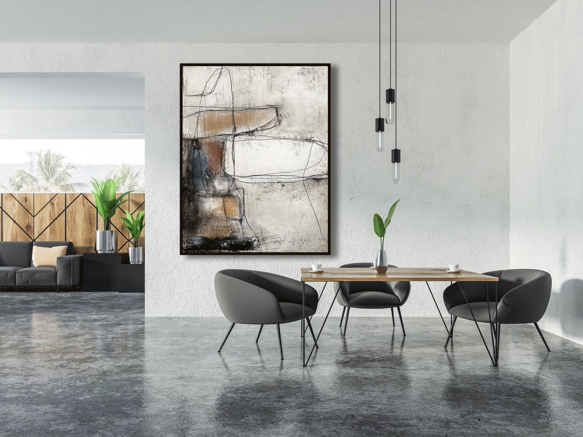 Extra Large Wall Art Original Abstract Painting Minimalist | Etsy
