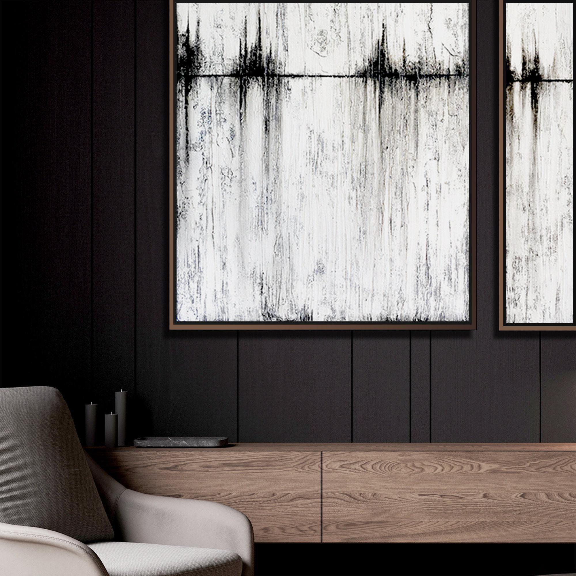 Diptych Textured Painting, Extra Large Wall Art, 2 Piece Wall Art ...