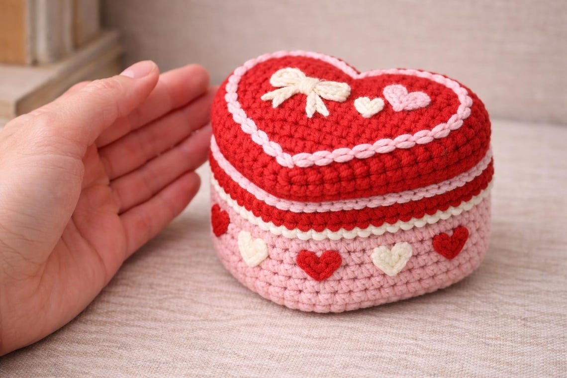 Amigurumi Crochet PATTERN PDF | Love Box Storage Box Pattern | Crochet ...