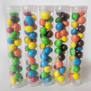 15 Pack Clear Plastic Tubes With Plugs - Gumball Tubes, Candy Favor ...