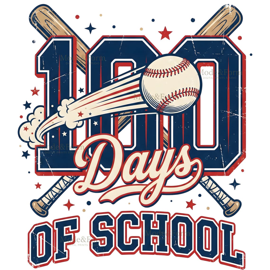 100 Days of School Baseball PNG – Sports Theme 100th Day of School ...