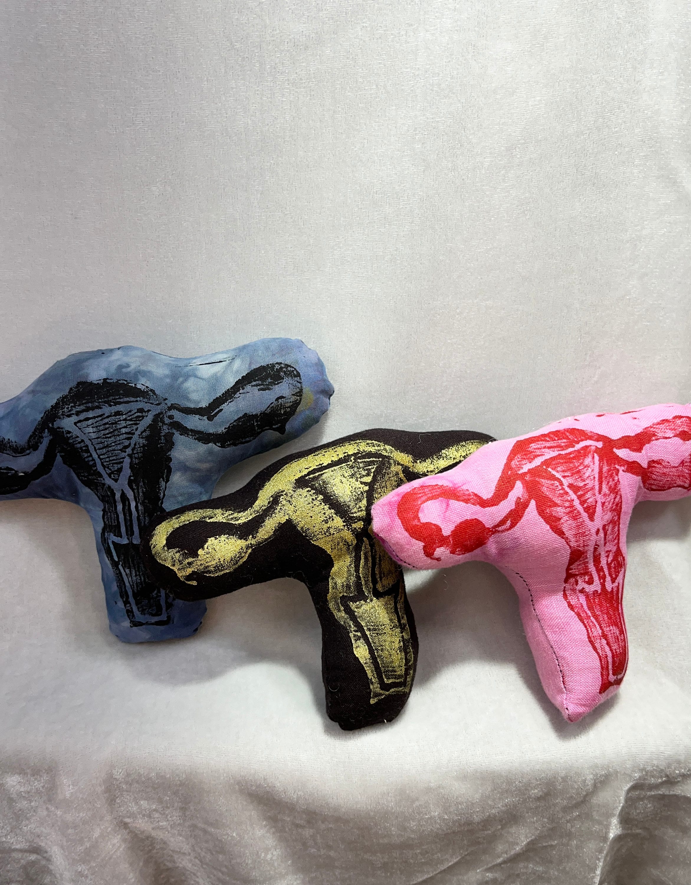 Anatomical Uterus Plushie Block Printed, Feminist Womb and Ovaries ...