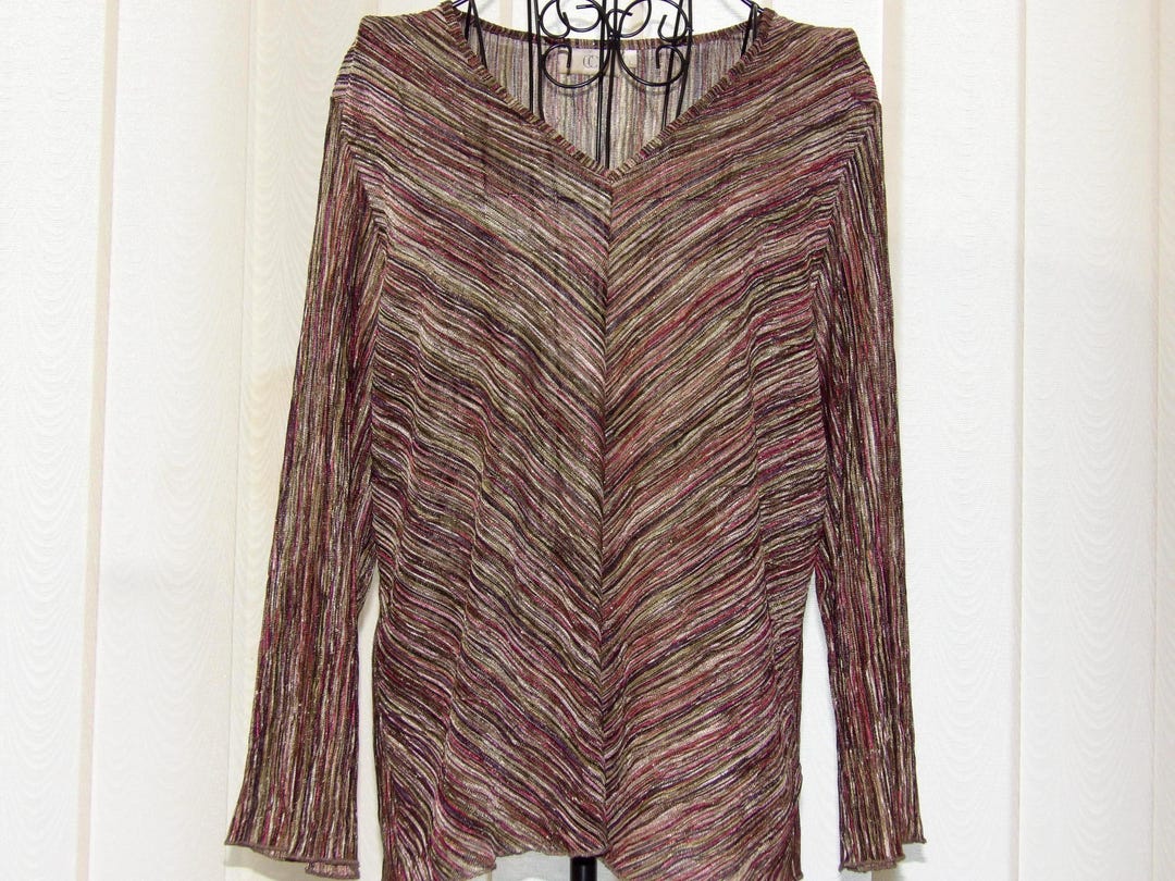 CC Designed Multicolour Sheer Ladies Top Size L - Etsy