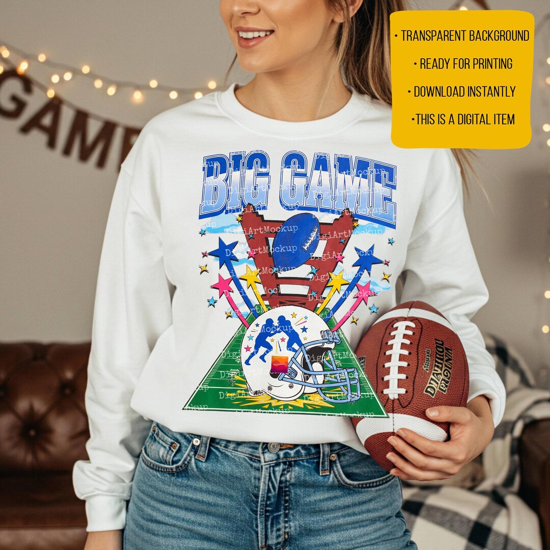 Big Game PNG T-shirt Design, Football Championship SVG PNG, Big Game ...