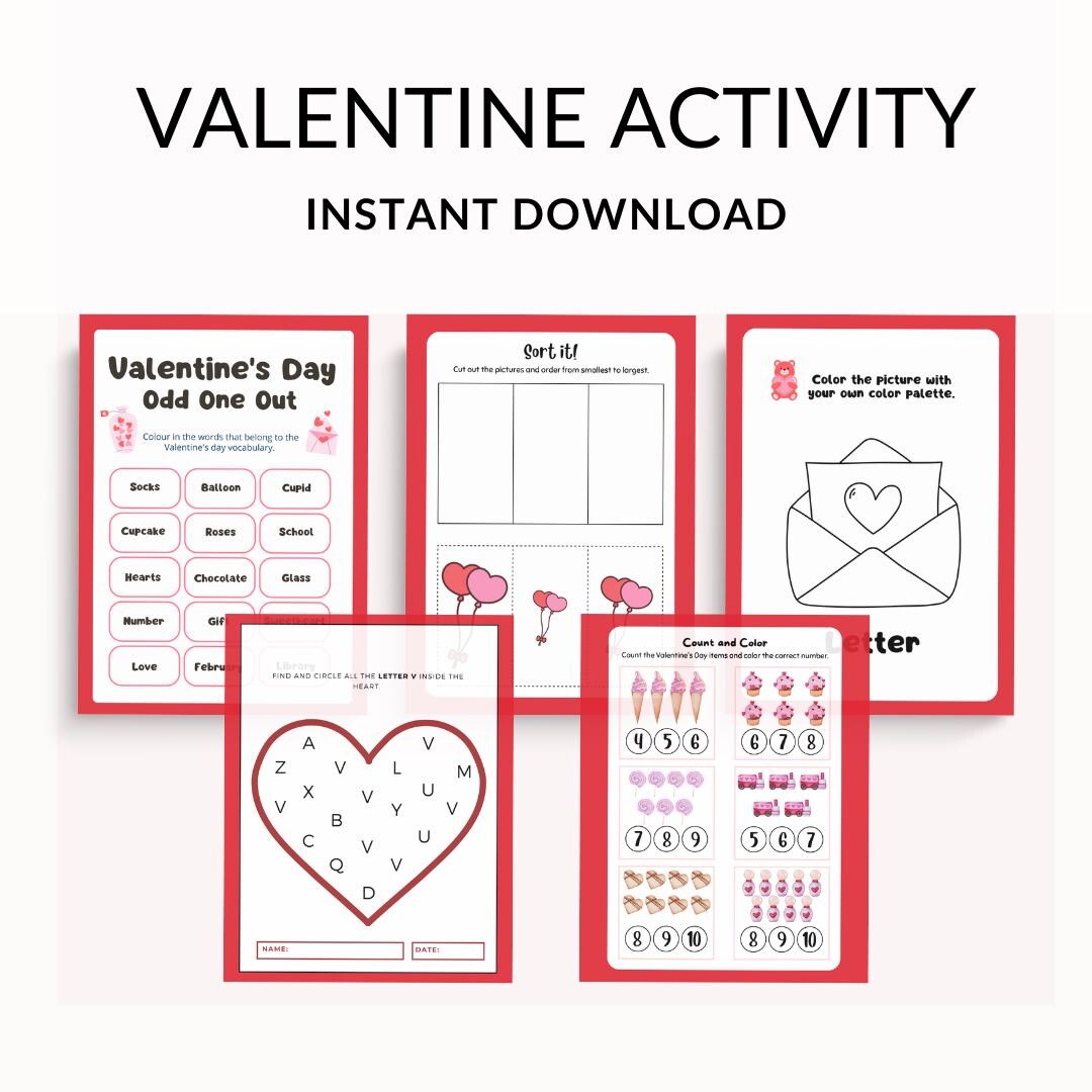 Valentine Activity Printable | Fun Valentine’s Day Worksheets ...