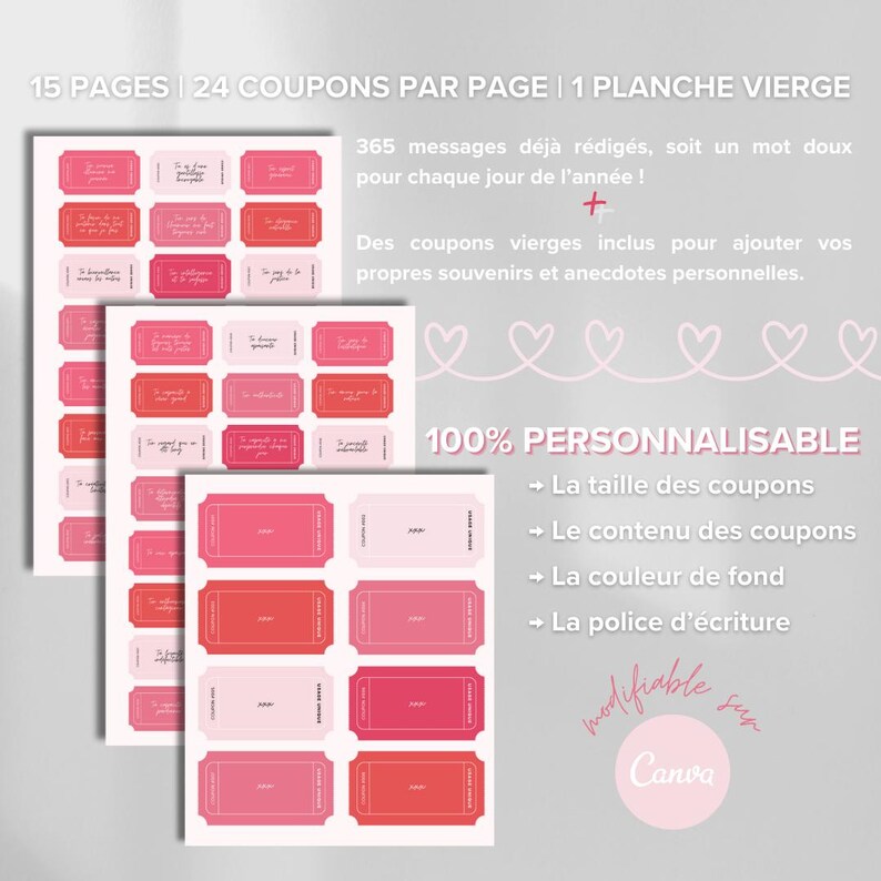 365 Reasons Why I Love You | Printable Love Coupons | Customizable ...