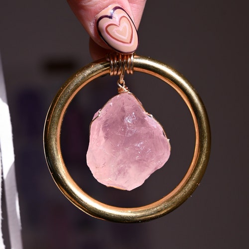 Rose Quartz Car Accessories Rear View Mirror Charm Car Charm | Etsy