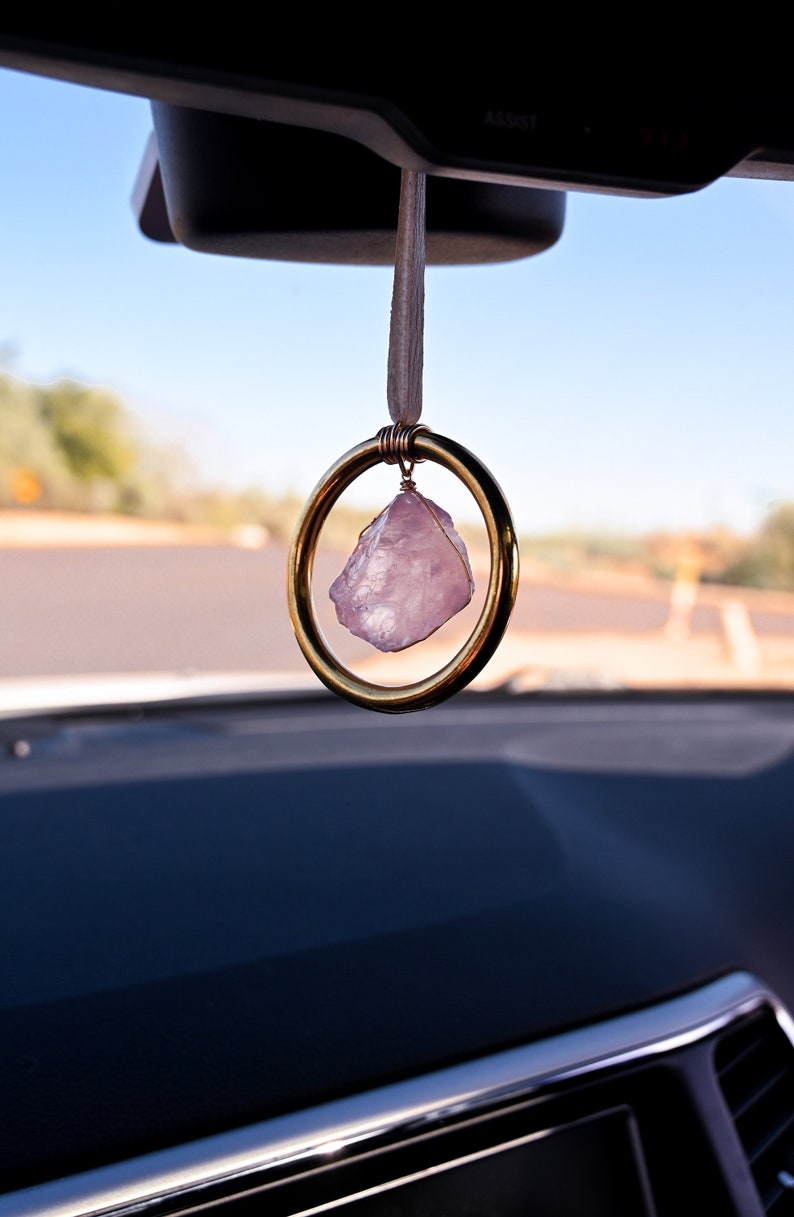 Rose Quartz Car Accessories Rear View Mirror Charm Car Charm - Etsy