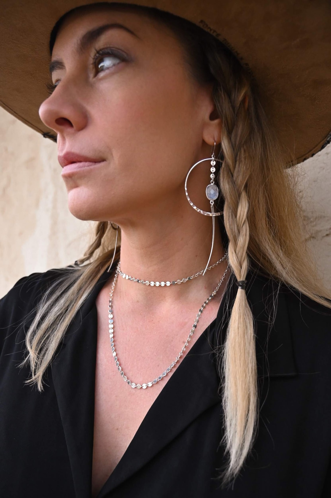 Sterling Silver Disc Chain Necklace – Versatile Layering Boho Jewelry ...