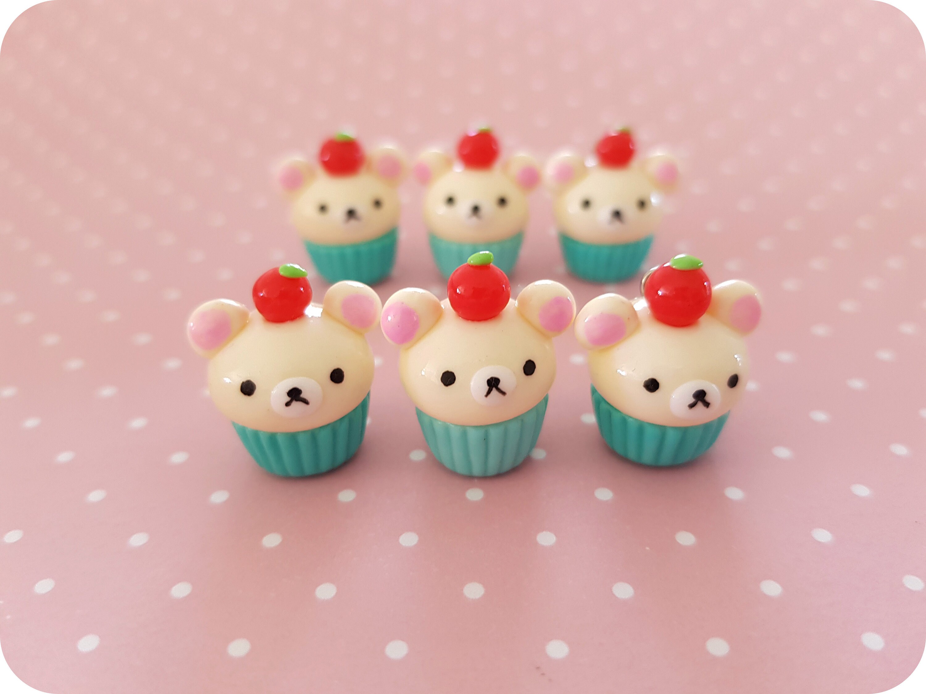 Korilakkuma Cupcake Keychain - Etsy