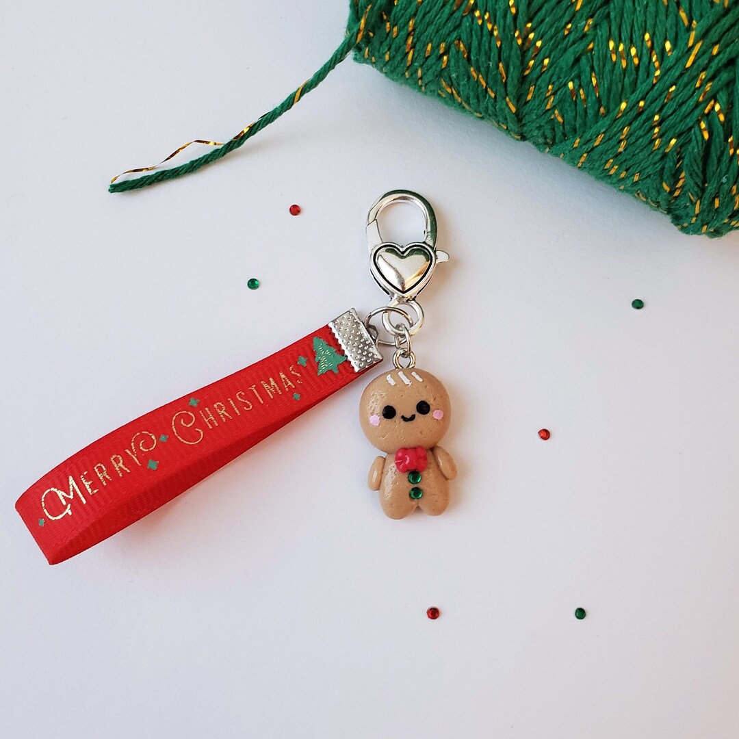 Gingerbread Man Keychain - Etsy