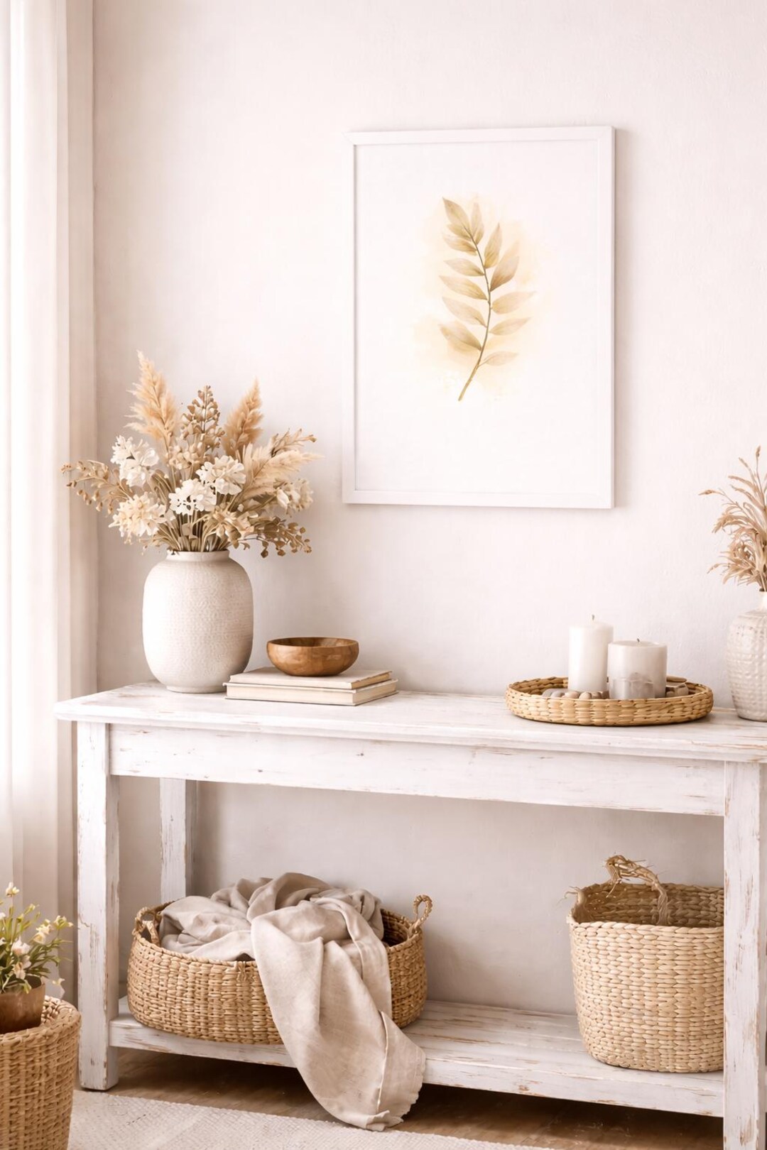 Sepia Leaf Illustration Matte Poster | Botanical Wall Art, Neutral Home ...