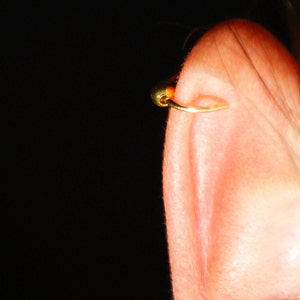 Fake Earring, Helix | Cartilage | Pinna Ear Cuff (gold) With Ball - NO ...