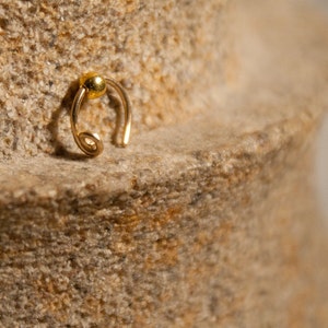 Fake Earring, Forward Pinna, Cartilage Ear Cuff With Ball (gold) NO ...