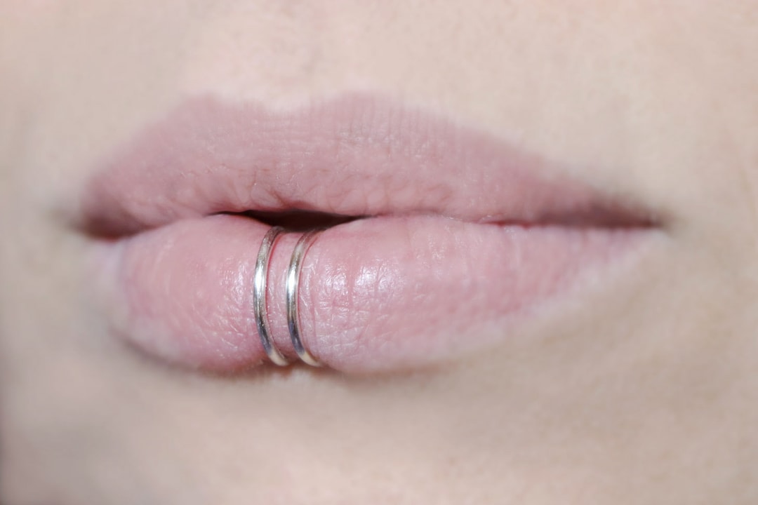 Dolphin Kiss Lip Cuff NO PIERCING Silver Fake Lip Ring, Double Lip Cuff ...