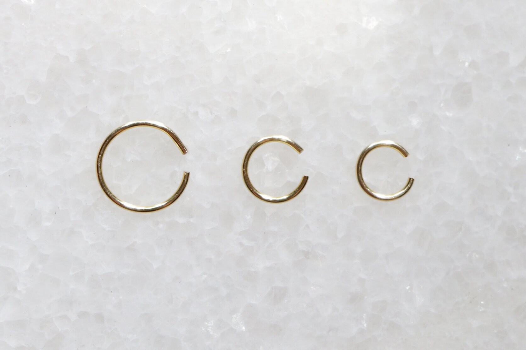 Fake Daith Piercing: Gold Ear Cuff ( 3 Hoop Sizes) No Piercing Required ...
