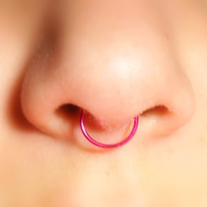 Hot pink septum ring Etsy