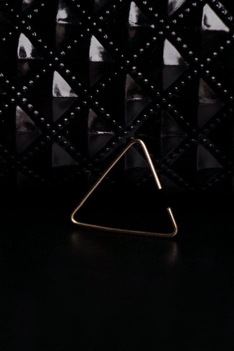Triangle Earrings NO PIERCING REQUIRED Delta Lobe Cuff Gold - Etsy