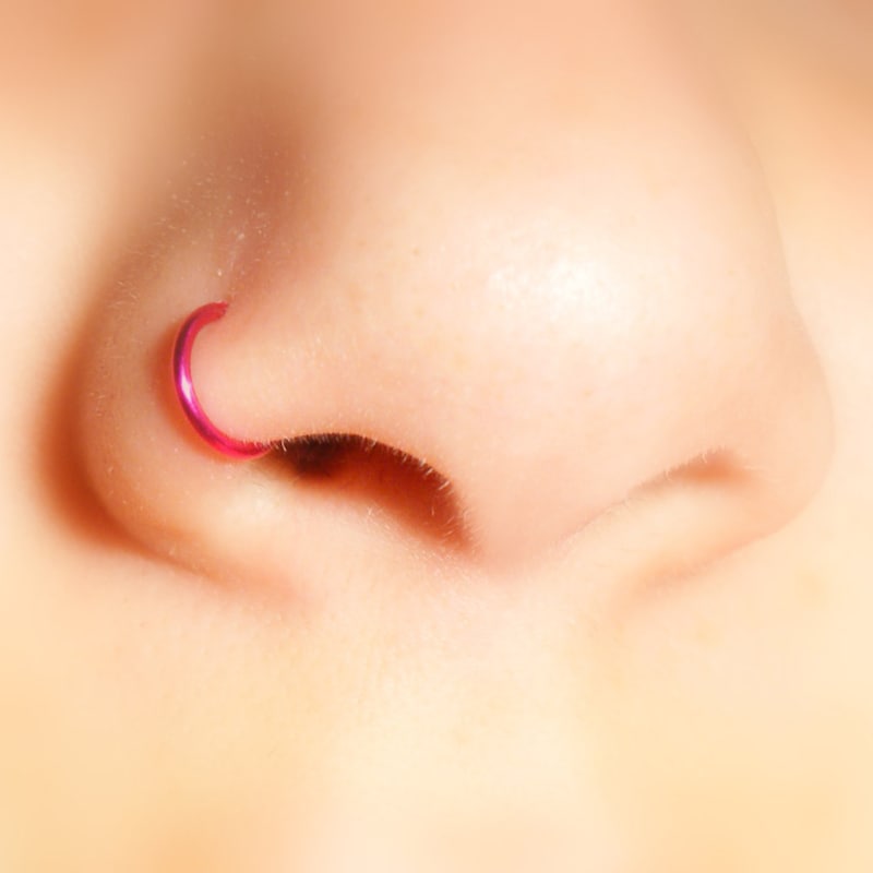 Tiny Nose Ring - Etsy
