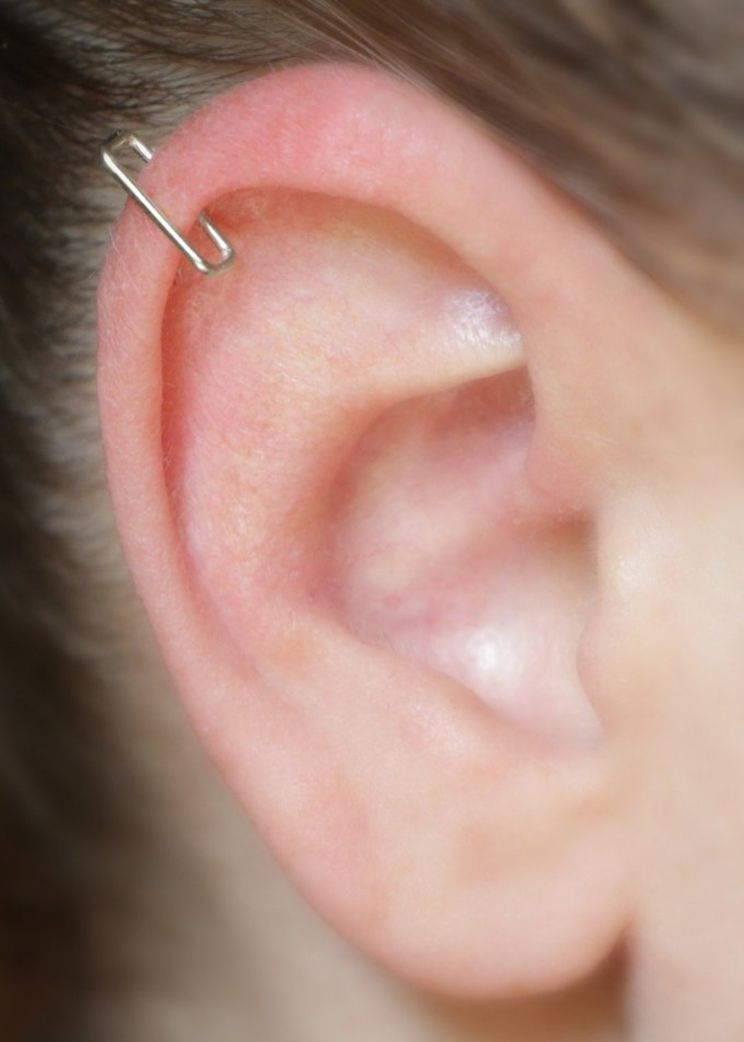 Straight Edge, Fake Earring (silver) Fake Cartilage Piercing, Ear Cuff ...