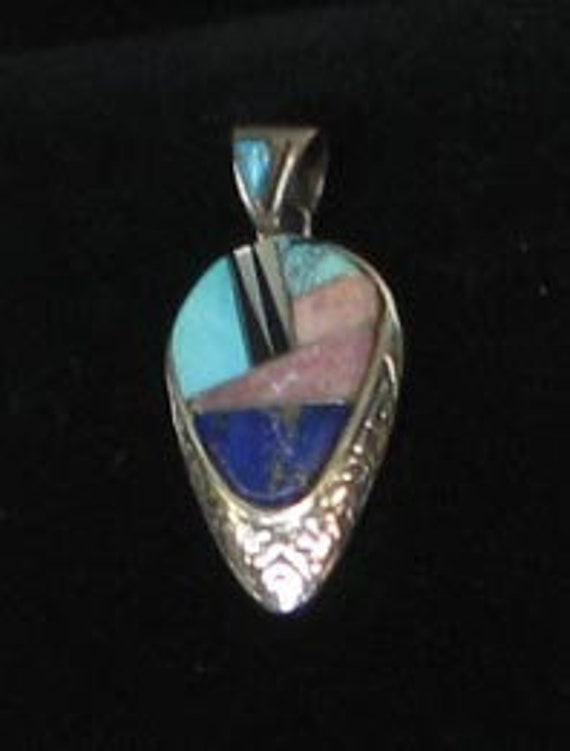 Calvin Begay Colorful Blue Sterling Silver Southweste… - Gem