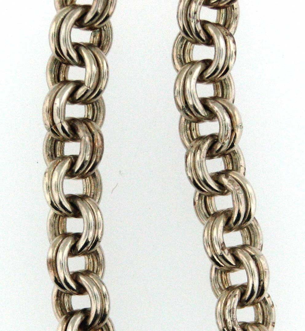 LONG HEAVY SILVER Double Rolo Chain