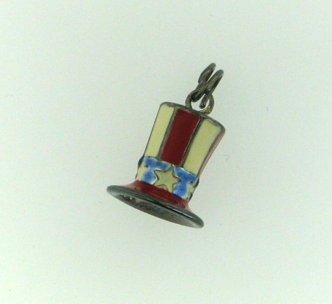 Sterling Silver Uncle Sam Stove Pipe Hat - Etsy