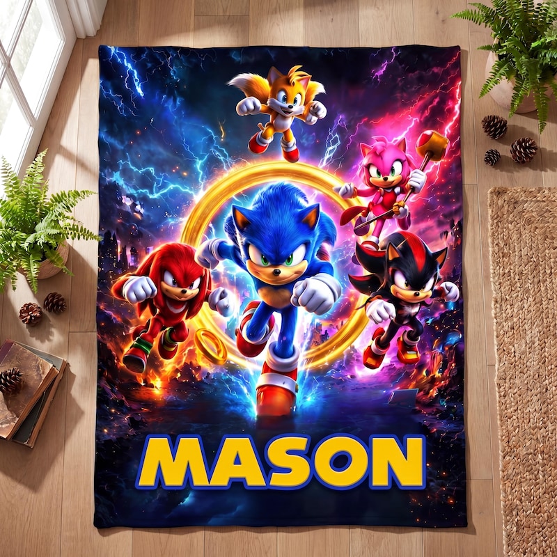 Sonic Custom Blankets - Etsy