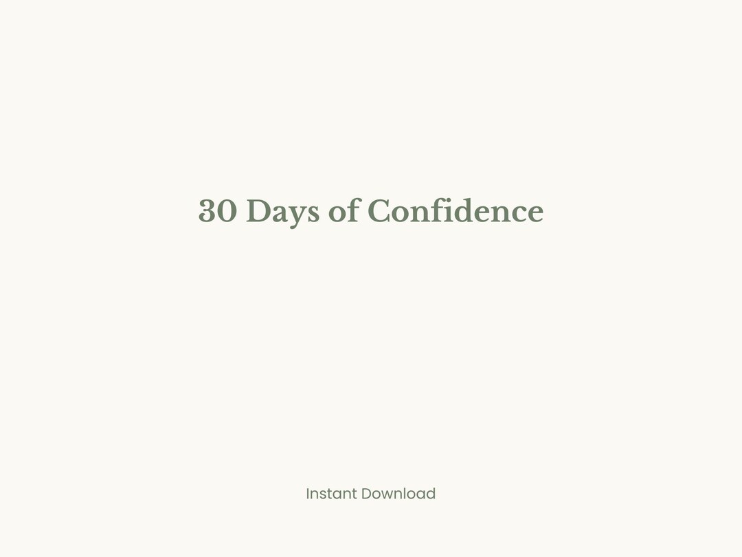 30 Days of Confidence Journal | Digital Affirmation Journal for Women ...