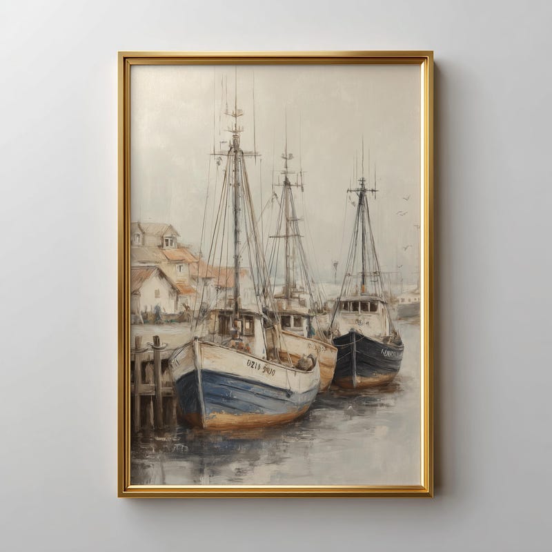 Harbour Watercolour - Etsy