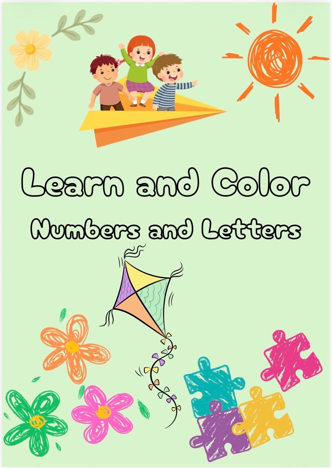 Learn&color - Number and Letters Printable Pages - Etsy