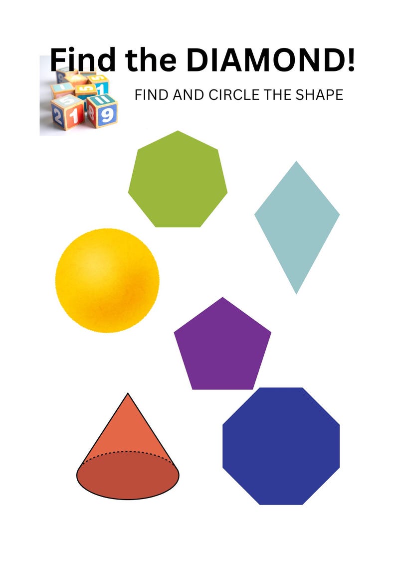 Preschool Shapes Worksheet Pack: Toddler Learning Activities (PDF ...