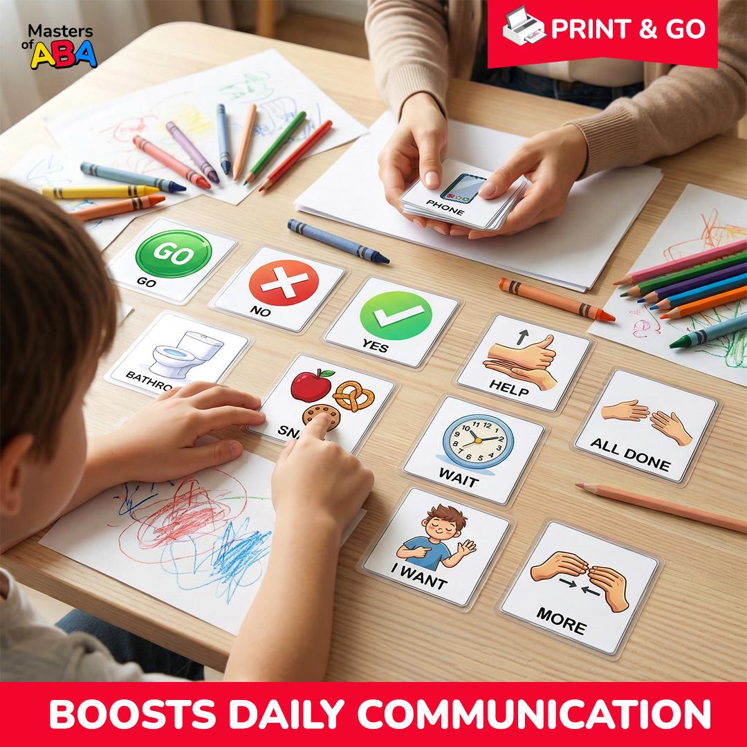 PECS Cards Pack, Visual Communication Cards for ABA, Autism and ...